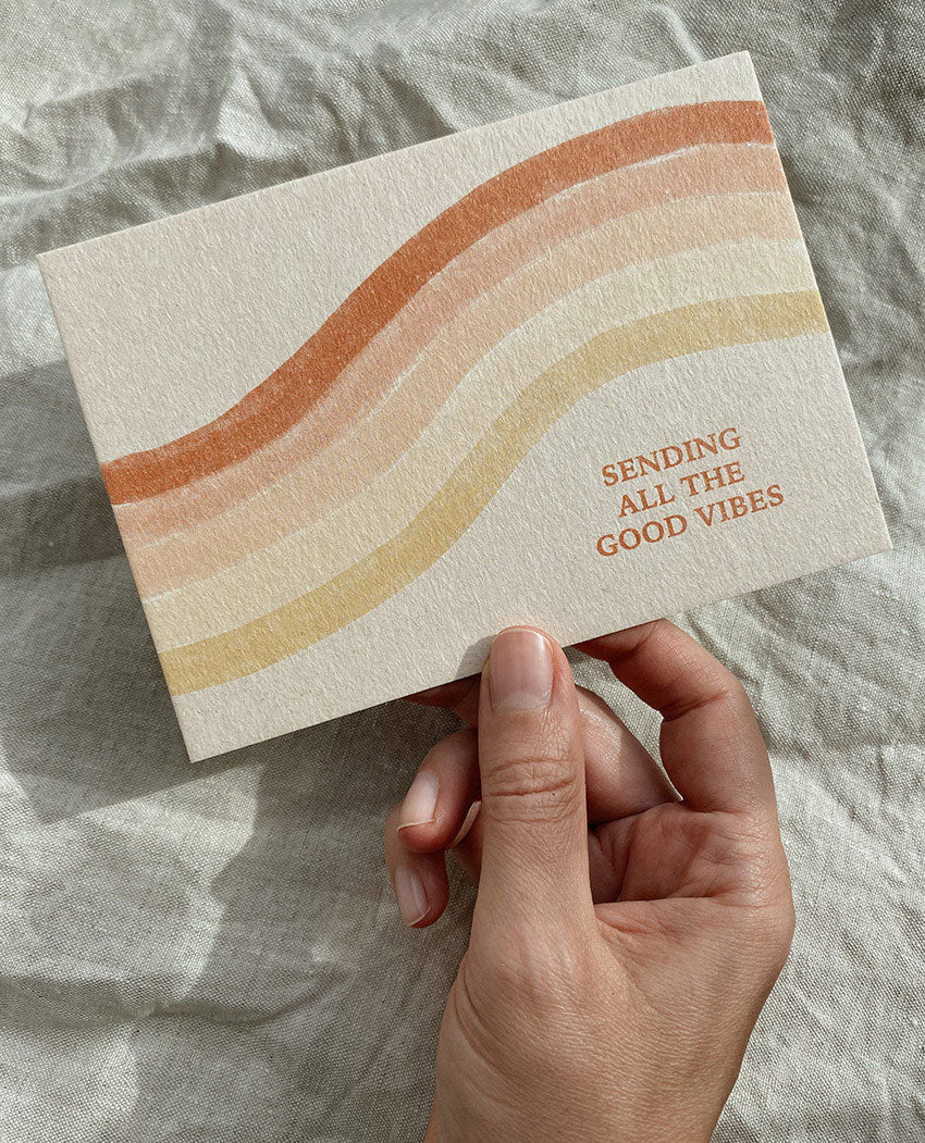 SENDING ALL THE GOOD VIBES - KARTE - 10 STÜCK – wholesale-anna-cosma.de